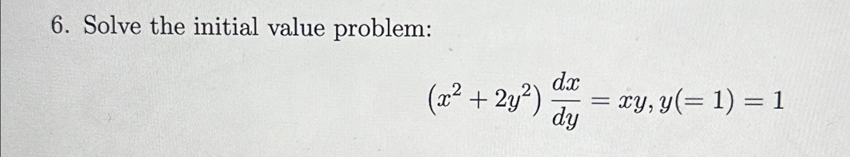 Solved Solve the initial value problem:1)=1( | Chegg.com