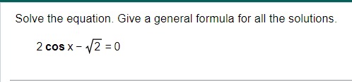 Solved Solve the equation. Give a general formula for all | Chegg.com