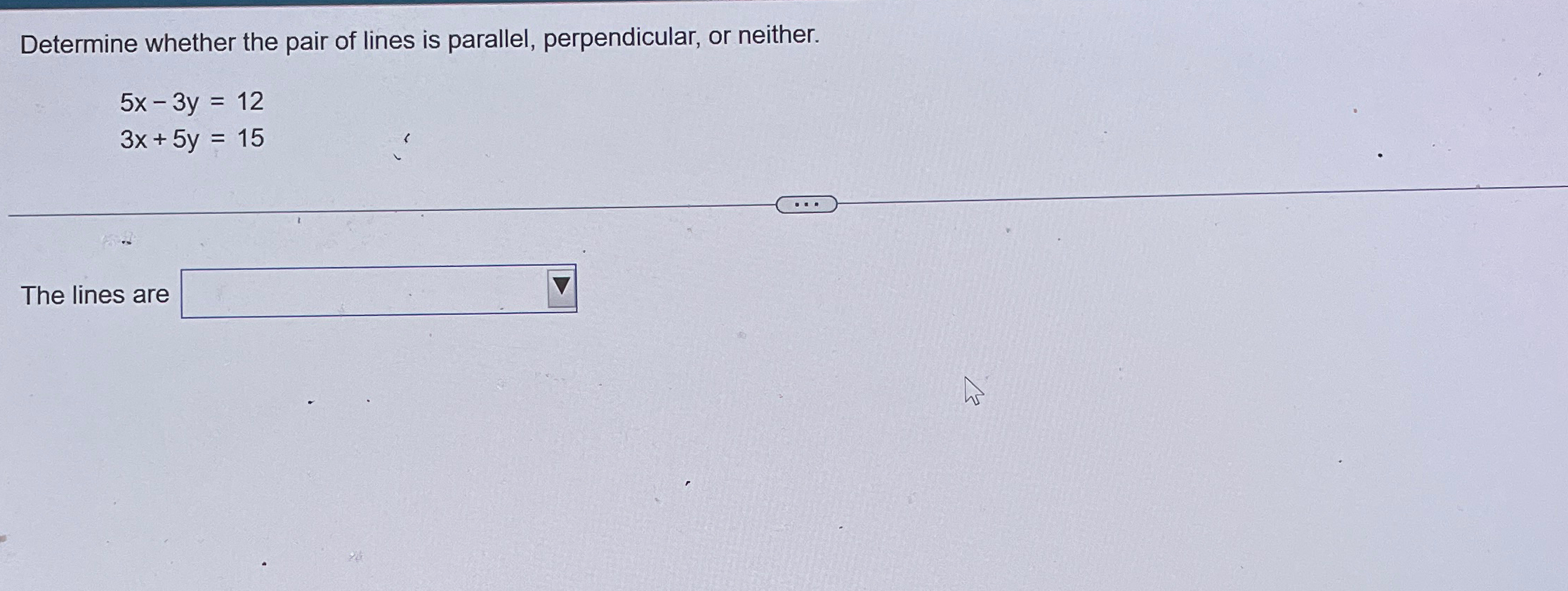 Solved Determine whether the pair of lines is parallel, | Chegg.com