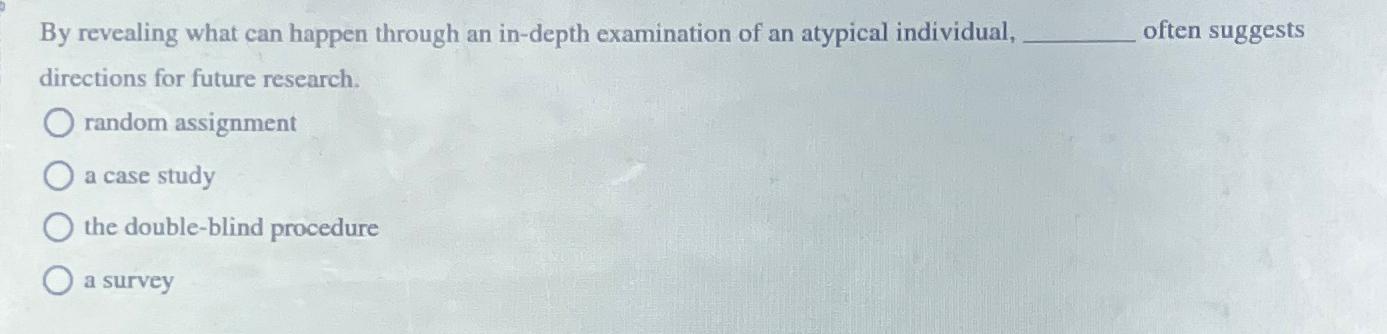 Solved By revealing what can happen through an in-depth | Chegg.com