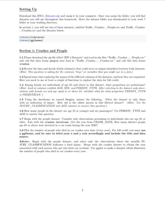 Solved Setting Up Download this HW3 Datasets.zip and unzip | Chegg.com