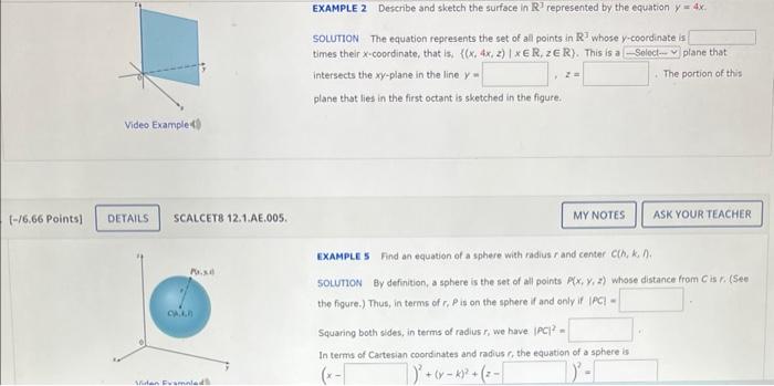 Solved EXAMPLE 2 Describe and sketch the surface in R1 | Chegg.com