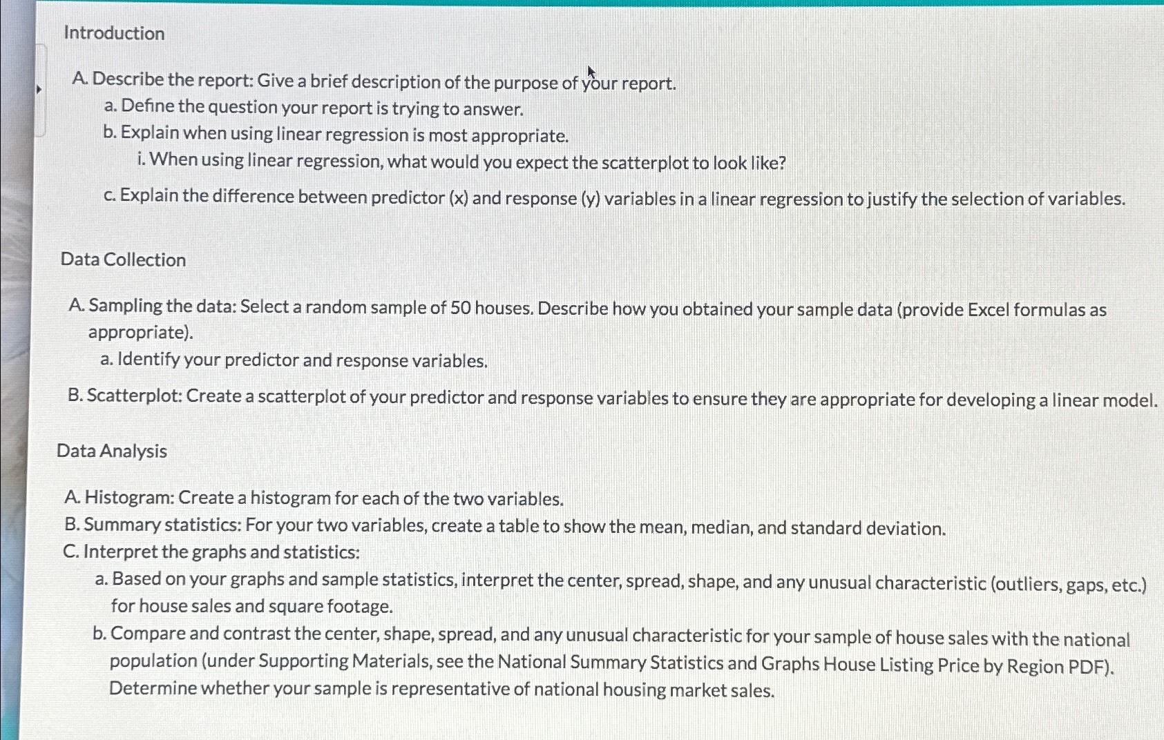 Solved IntroductionA. ﻿Describe the report: Give a brief | Chegg.com