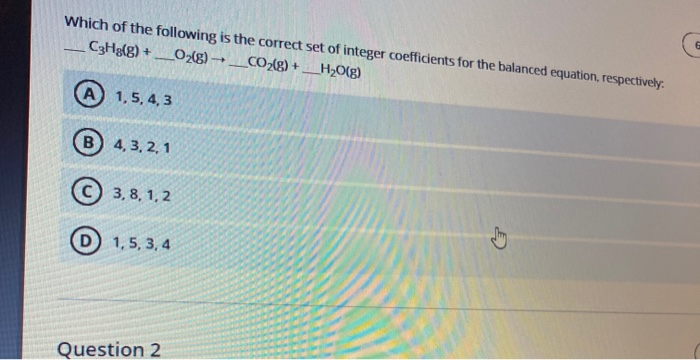 Solved Question 2 6 The balanced equation 3 H 2(8) + N2(8) - | Chegg.com