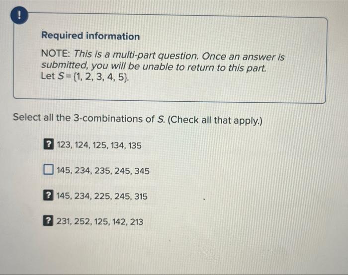 Solved ! Required information NOTE: This is a multi-part | Chegg.com