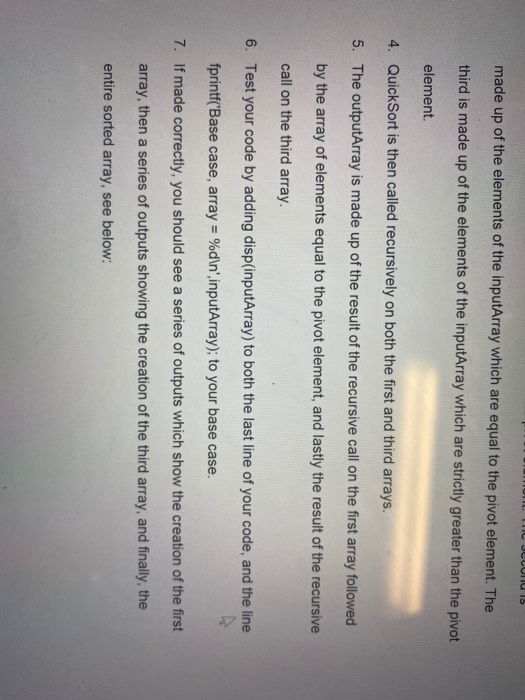 Homework Assignment 03: Quick Sort Int uction: | Chegg.com