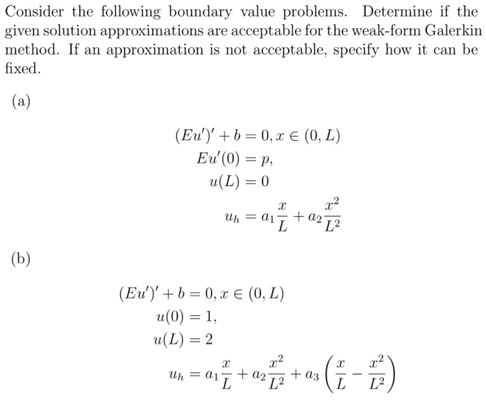Solved Consider the following boundary value problems. | Chegg.com