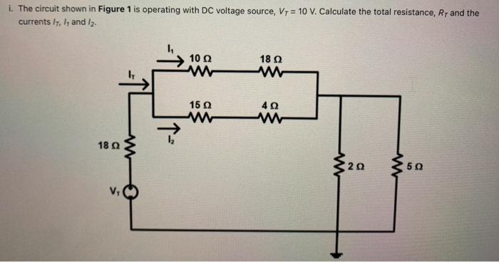 Solved i. The circuit shown in Figure 1 is operating with DC | Chegg.com