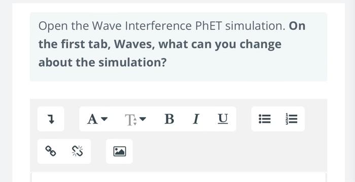 Solved Open the Wave Interference PhET simulation. On the | Chegg.com