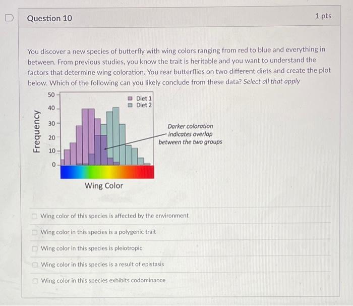Solved You discover a new species of butterfly with wing | Chegg.com