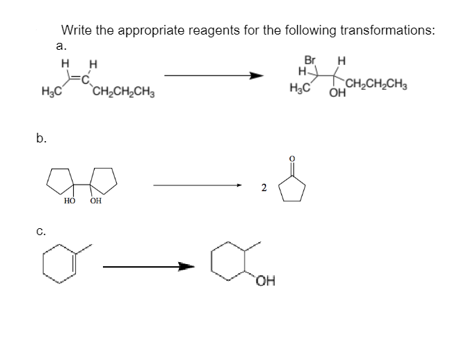 Solved How do I determine what the appropriate reagents are | Chegg.com