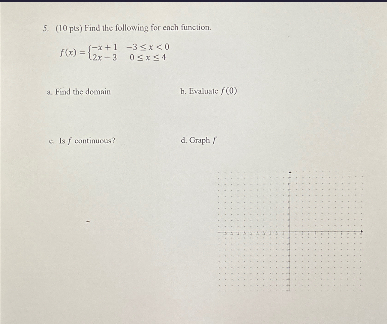 Solved (10 ﻿pts) ﻿Find the following for each | Chegg.com