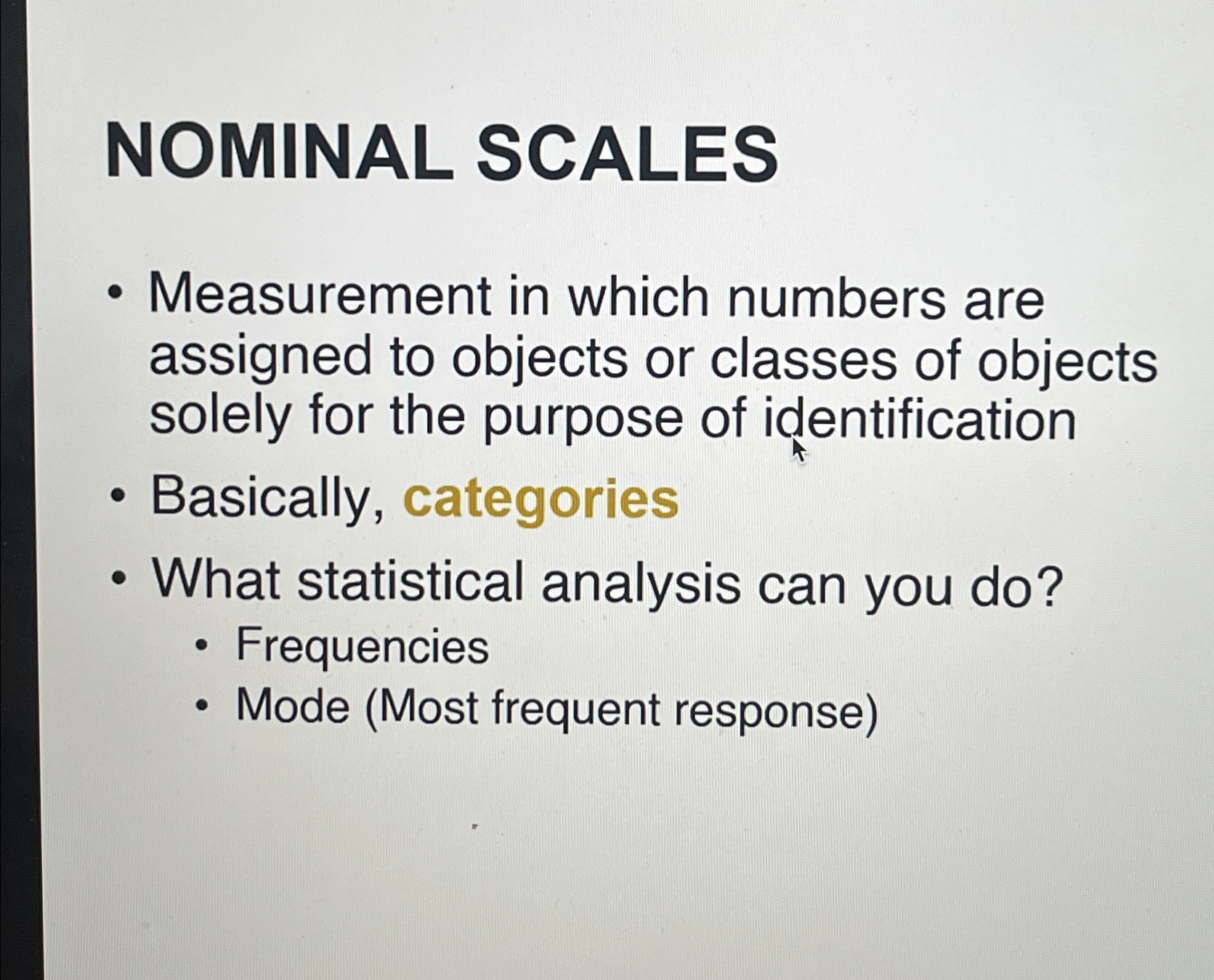 Solved NOMINAL SCALESMeasurement in which numbers are | Chegg.com