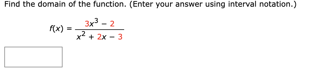 Solved Find the domain of the function. (Enter your answer | Chegg.com