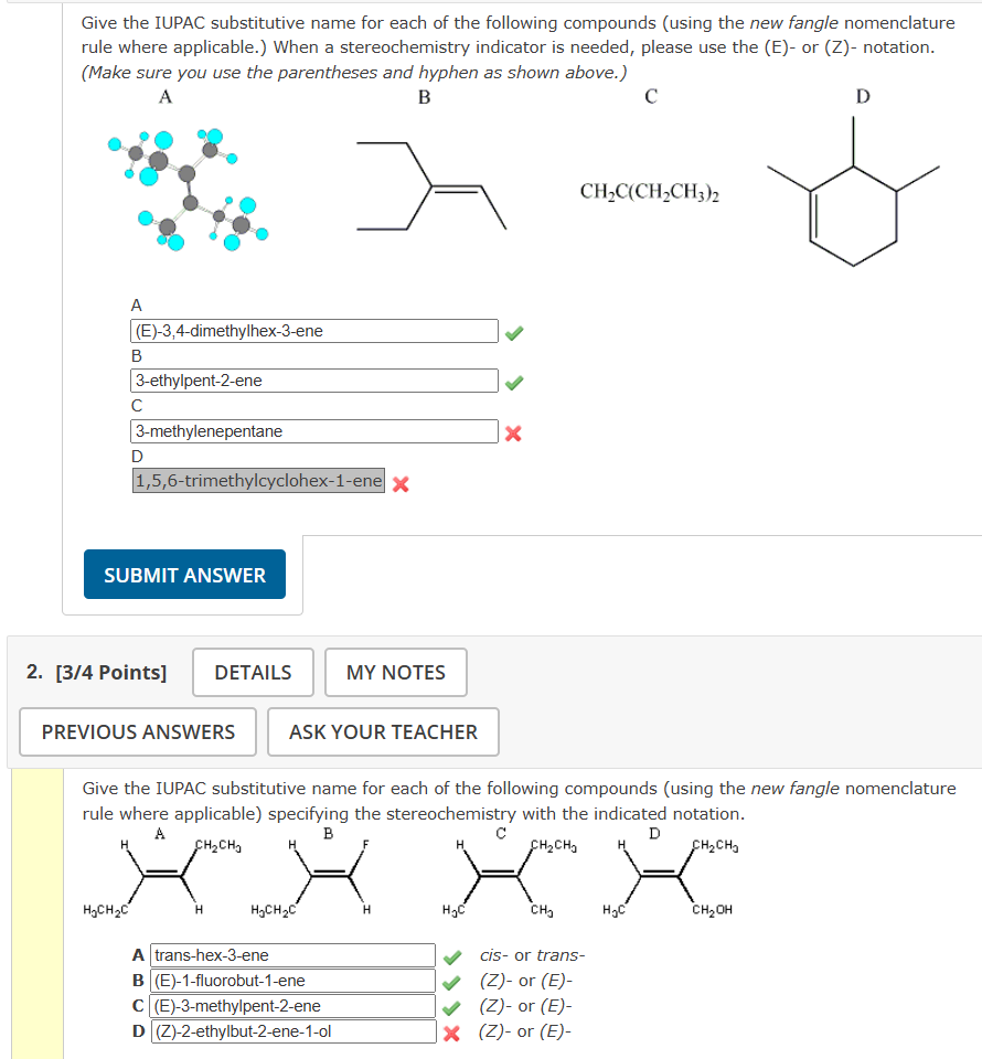 Solved Give the IUPAC substitutive name for each of the | Chegg.com