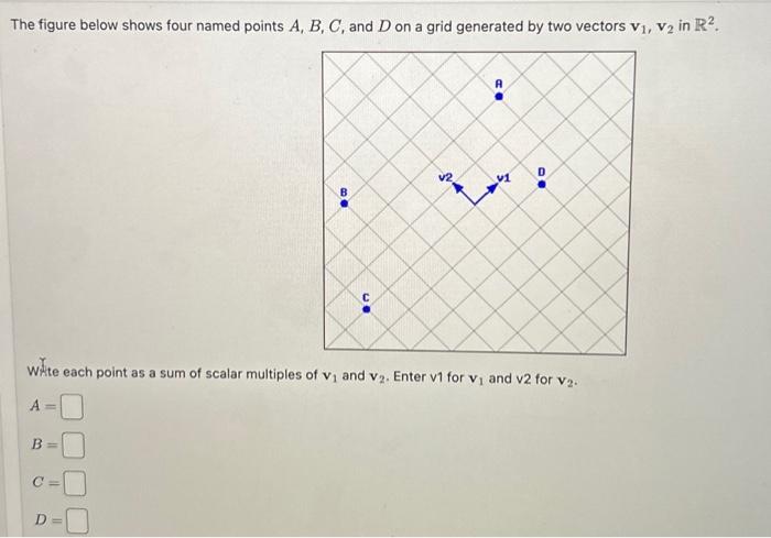Solved The figure below shows four named points \\( A, B, C | Chegg.com