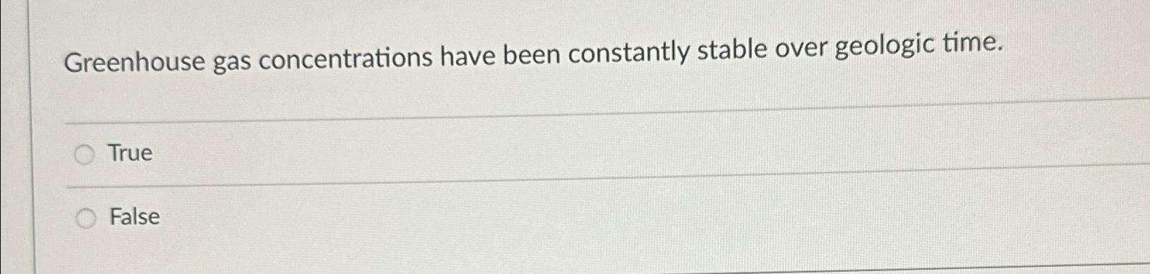 Solved Greenhouse gas concentrations have been constantly | Chegg.com