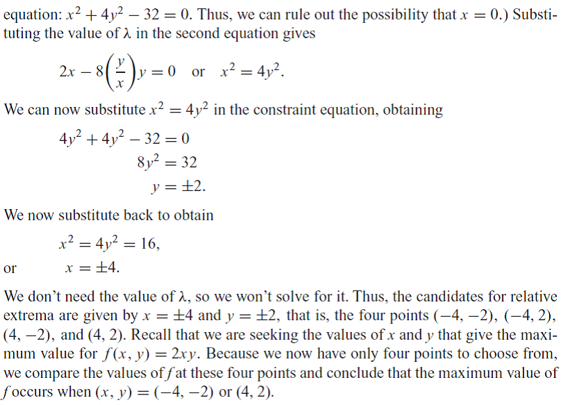 Solved Use Lagrange Multipliers To Solve The Given Optimization P