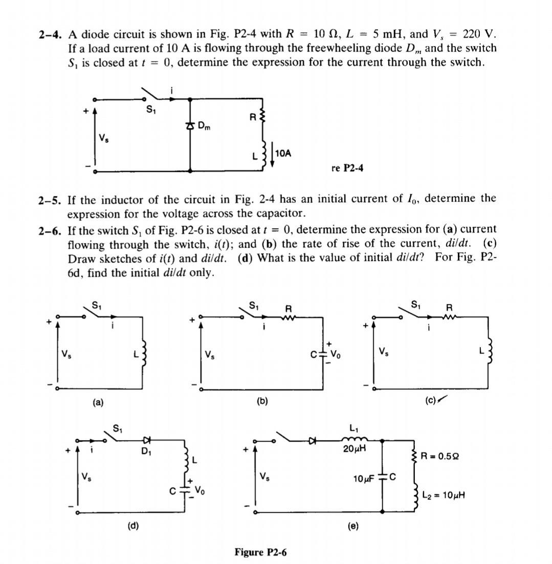 Solved 2-2. The waveforms of the current flowing through a | Chegg.com