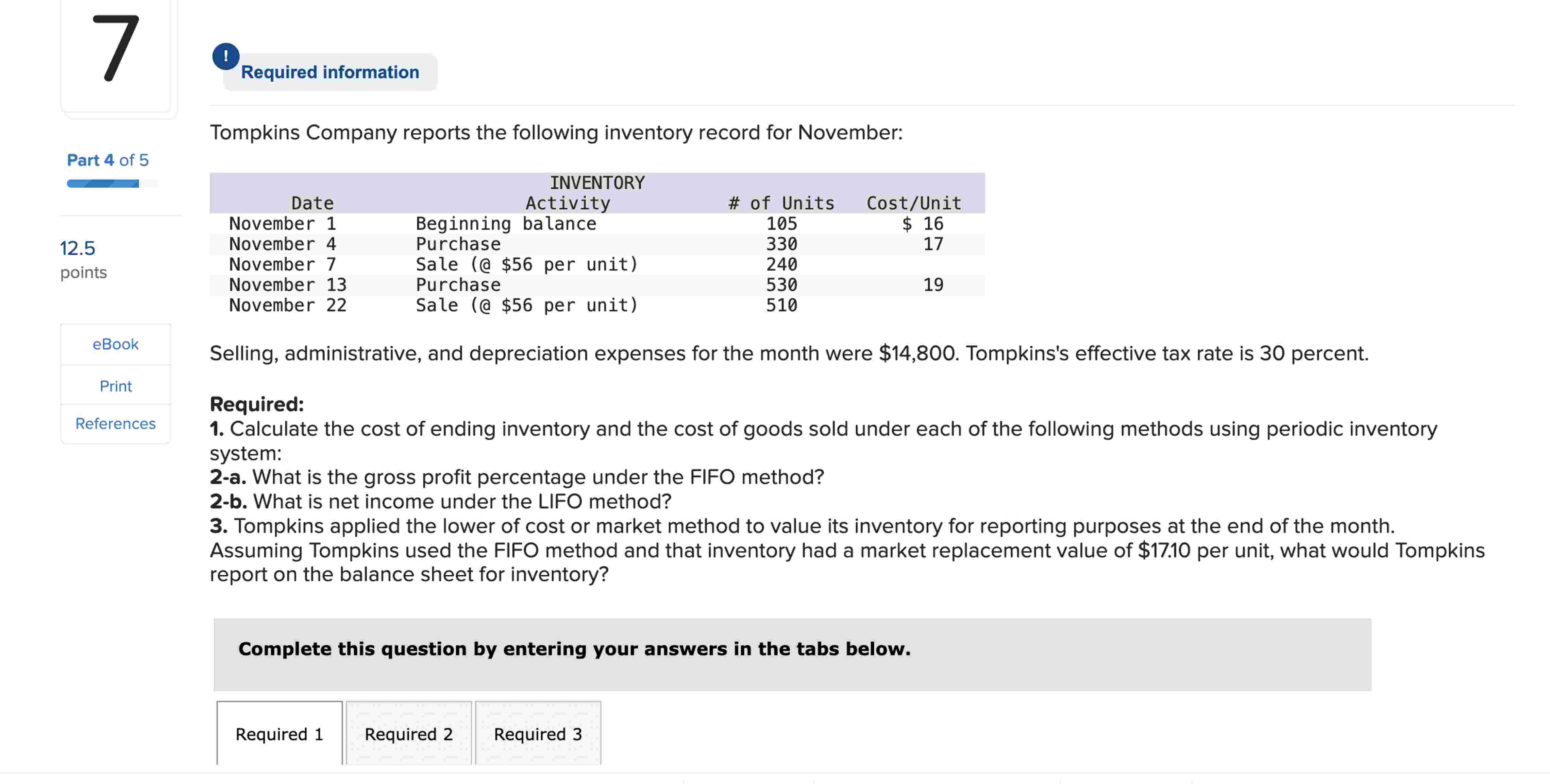 Solved Selling, administrative, and depreciation expenses | Chegg.com