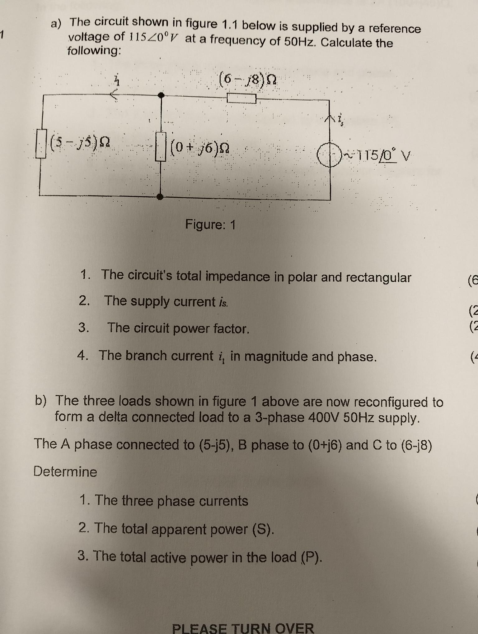 Solved a) ﻿The circuit shown in figure 1.1 ﻿below is | Chegg.com