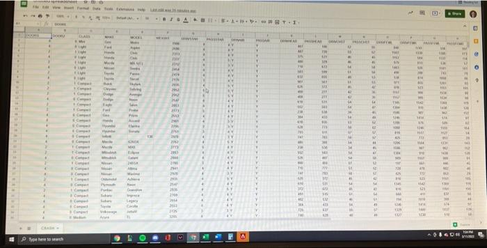 Solved 2. The NHTSA crash test data for new cars in saved in | Chegg.com