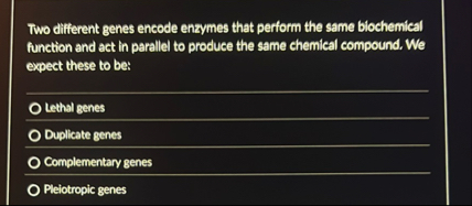 Solved Two different genes encode enzymes that perform the | Chegg.com