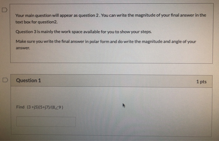 Solved Your main question will appear as question 2. You can | Chegg.com
