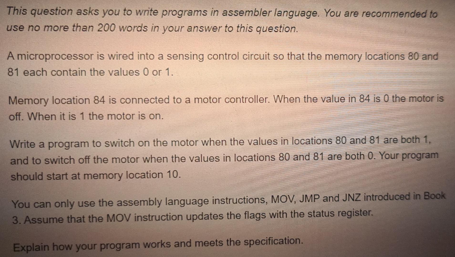 Solved This Question Asks You To Write Programs In Assembler 