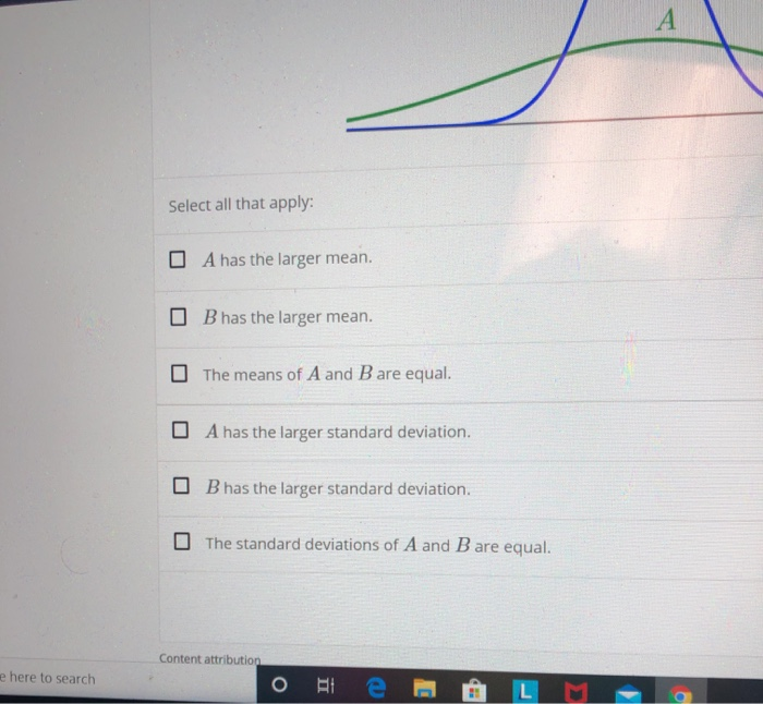 Solved 2 hours 18725 Given the plot of normal distributions | Chegg.com