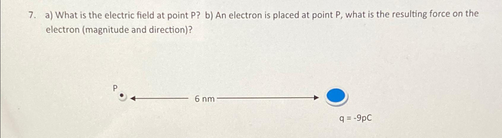 Solved a) ﻿What is the electric field at point P ? ﻿b) ﻿An | Chegg.com