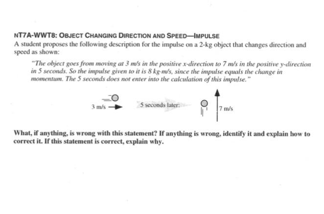 Solved NTZA-WWT8: OBJECT CHANGING DIRECTION AND | Chegg.com
