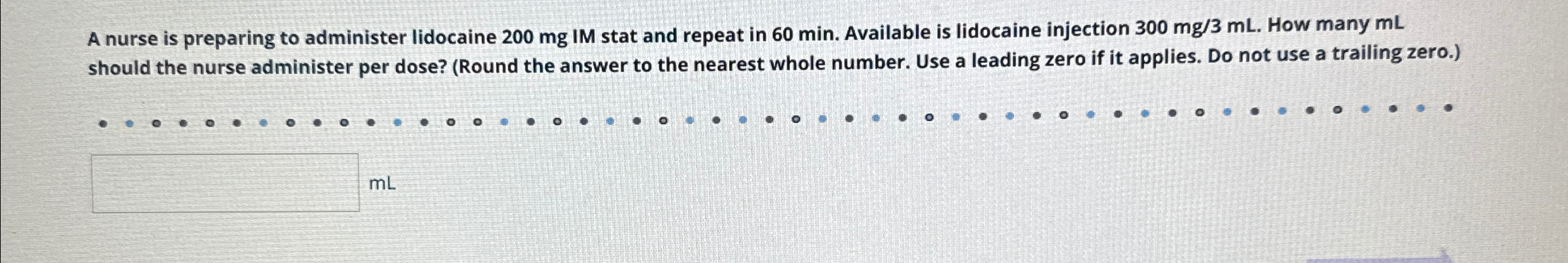Solved A nurse is preparing to administer lidocaine 200mgIM | Chegg.com