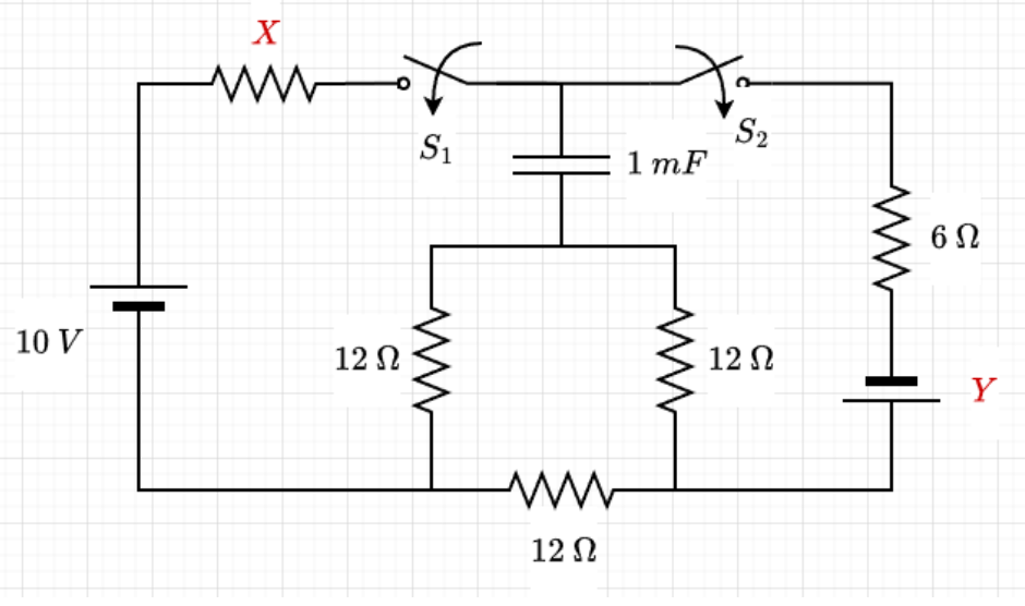 Solved The circuit elements are initally relaxed. ﻿Switches | Chegg.com