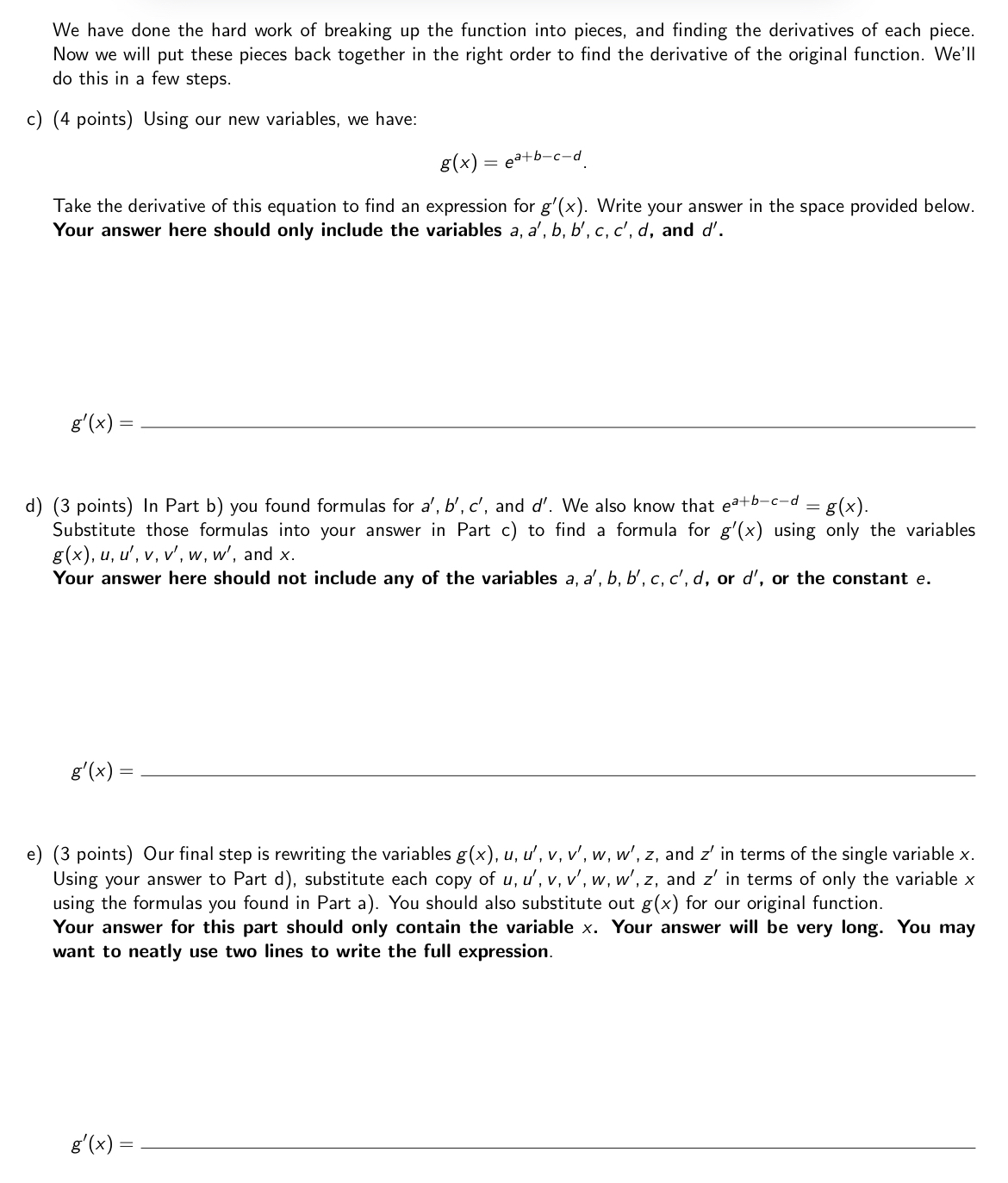 Solved Problem 1: Guided Derivative Calculation (38 | Chegg.com