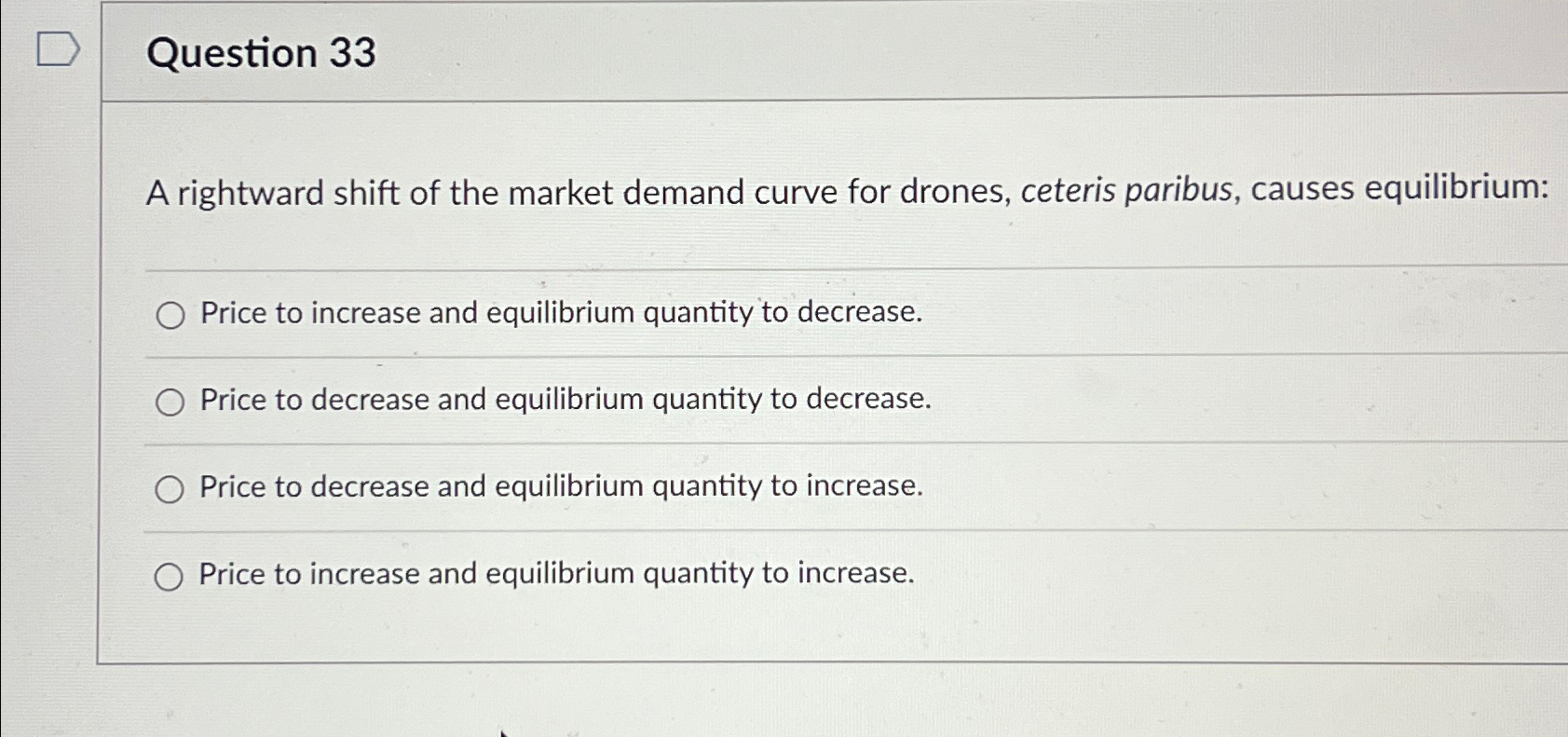 Solved Question 33A rightward shift of the market demand | Chegg.com