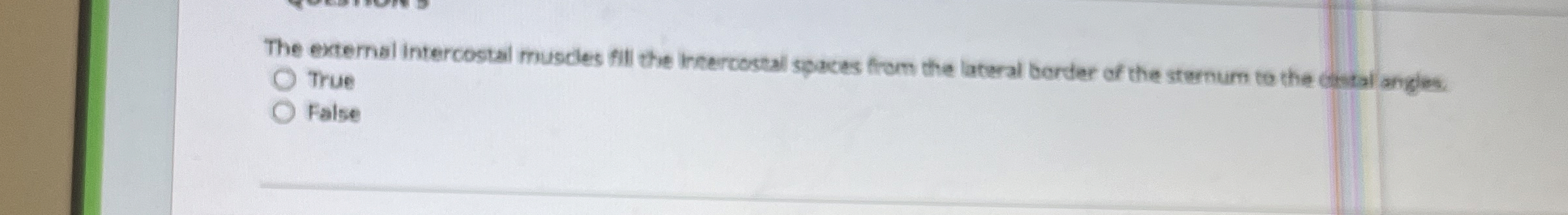 Solved The excemal intercostal muscles fill the Ircercostal | Chegg.com