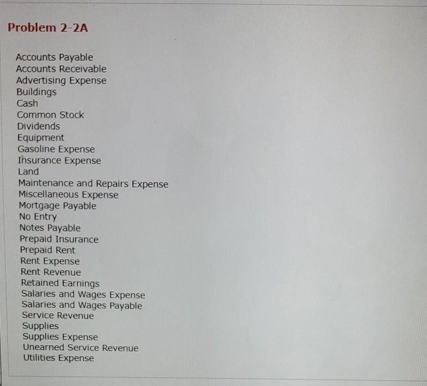 Solved Problem 2-2A Julia Dumars is a licensed CPA. During | Chegg.com