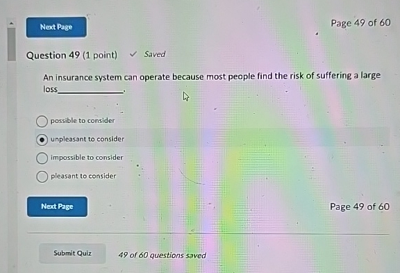 Solved Page 49 ﻿of 60Question 49 (1 ﻿point) ﻿SavedAn | Chegg.com