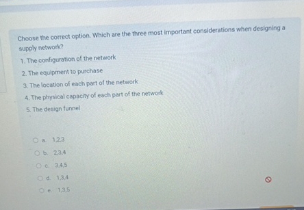 Solved Choose the correct option. Which are the three most | Chegg.com