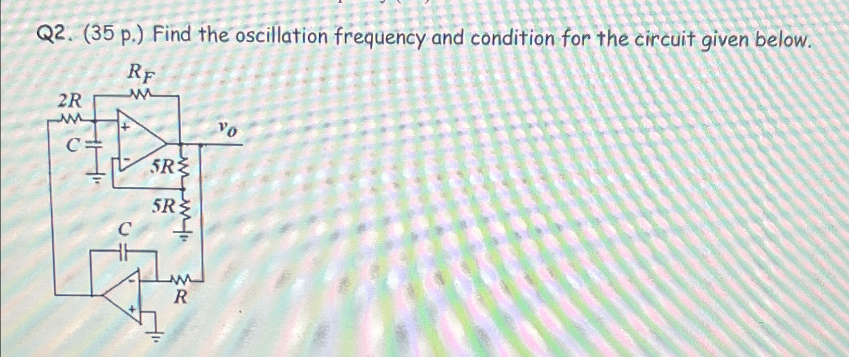 Solved Q2. (35 ﻿p.) ﻿Find the oscillation frequency and | Chegg.com