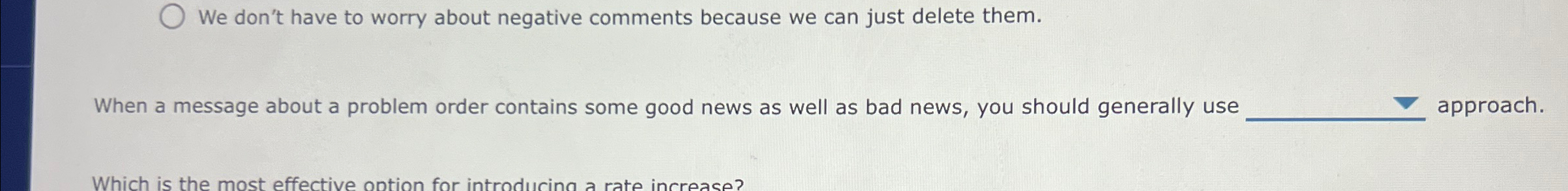 Solved When a message about a problem order contains some | Chegg.com