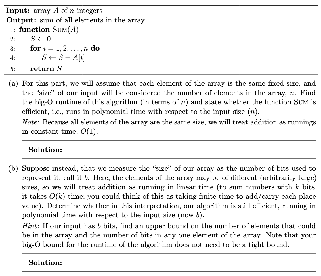 Solved We said that you can measure the “size” ﻿of an array | Chegg.com