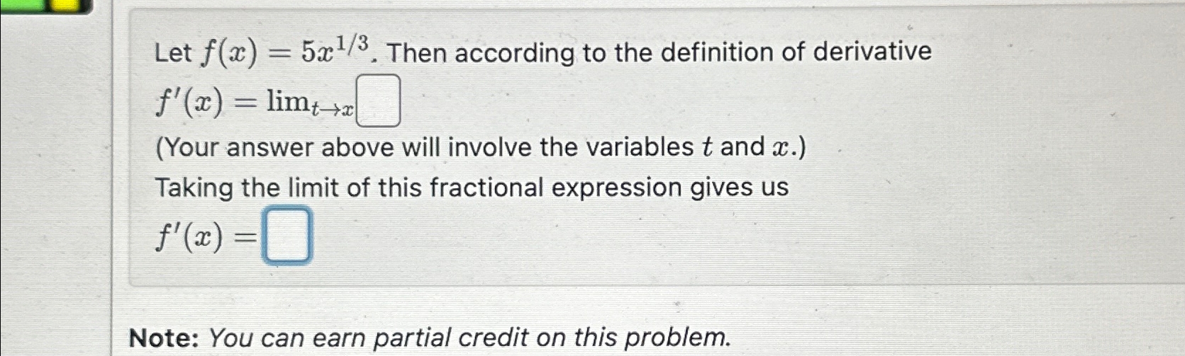 Solved Let f(x)=5x13. ﻿Then according to the definition of | Chegg.com