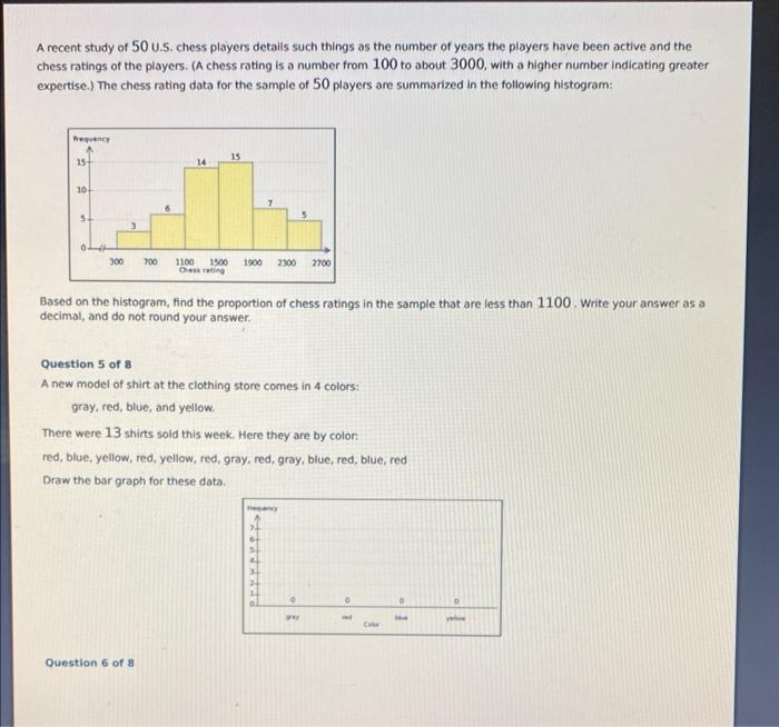 Solved A recent study of 50 U.S. chess players details such | Chegg.com