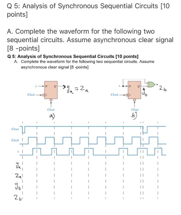 Solved Q 5: Analysis of Synchronous Sequential Circuits (10 | Chegg.com