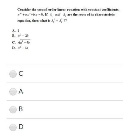 Solved Consider the second order linear equation with | Chegg.com