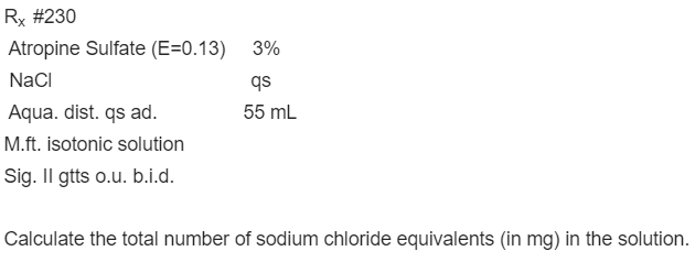 Solved Sig. II gtts o.u. ﻿b.i.d.Calculate the total number | Chegg.com