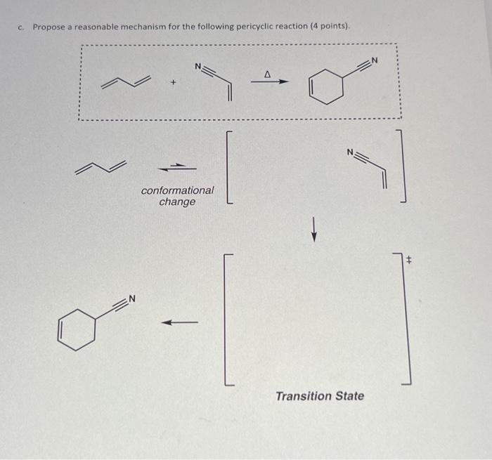 Solved c. Propose a reasonable mechanism for the following | Chegg.com