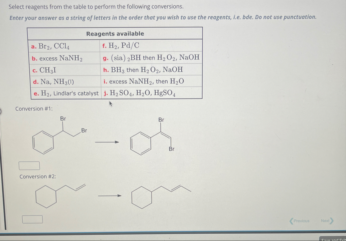 Solved Select reagents from the table to perform the | Chegg.com